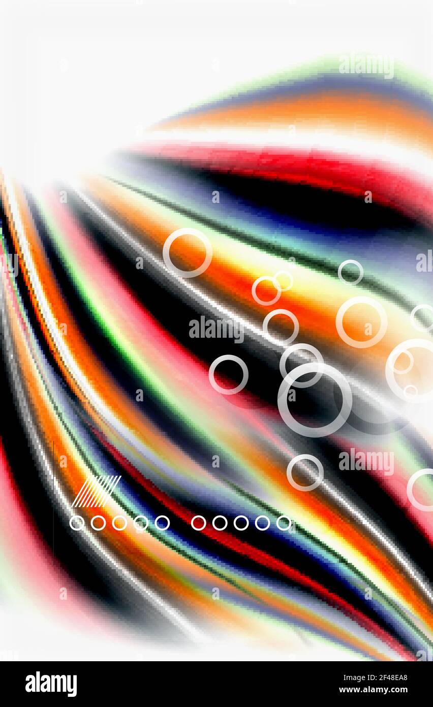 Rainbow color waves, vector blurred abstract background. Rainbow color ...