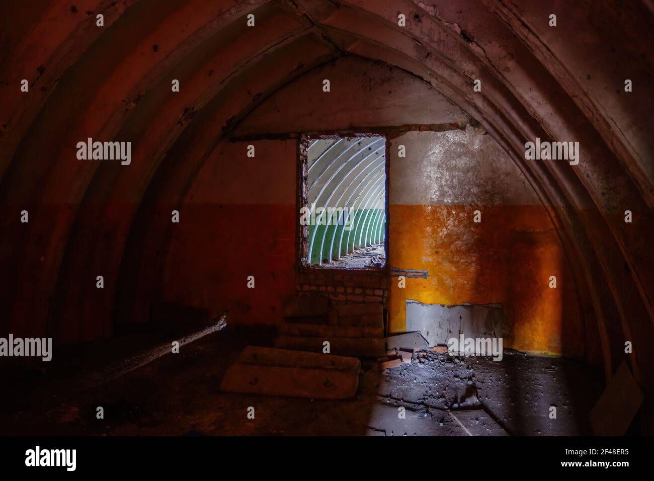 Abandoned underground depot in Soviet military base Stock Photo - Alamy