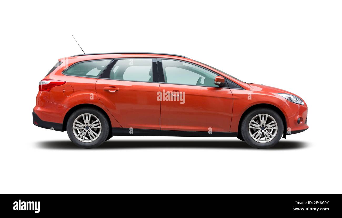 German station wagon car, side view isolated on white background Stock ...