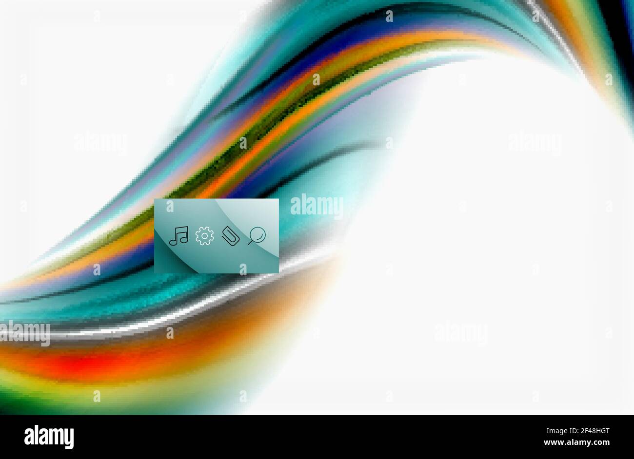 Rainbow color waves, vector blurred abstract background. Rainbow color ...