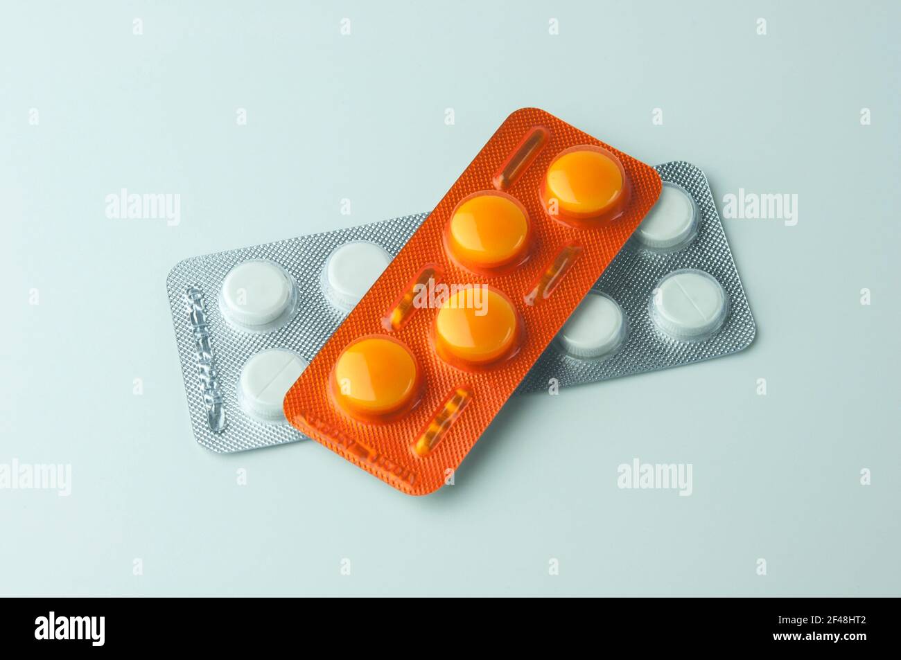 Pharmaceutical medication and medicine pills in packs. Pills in packs ...