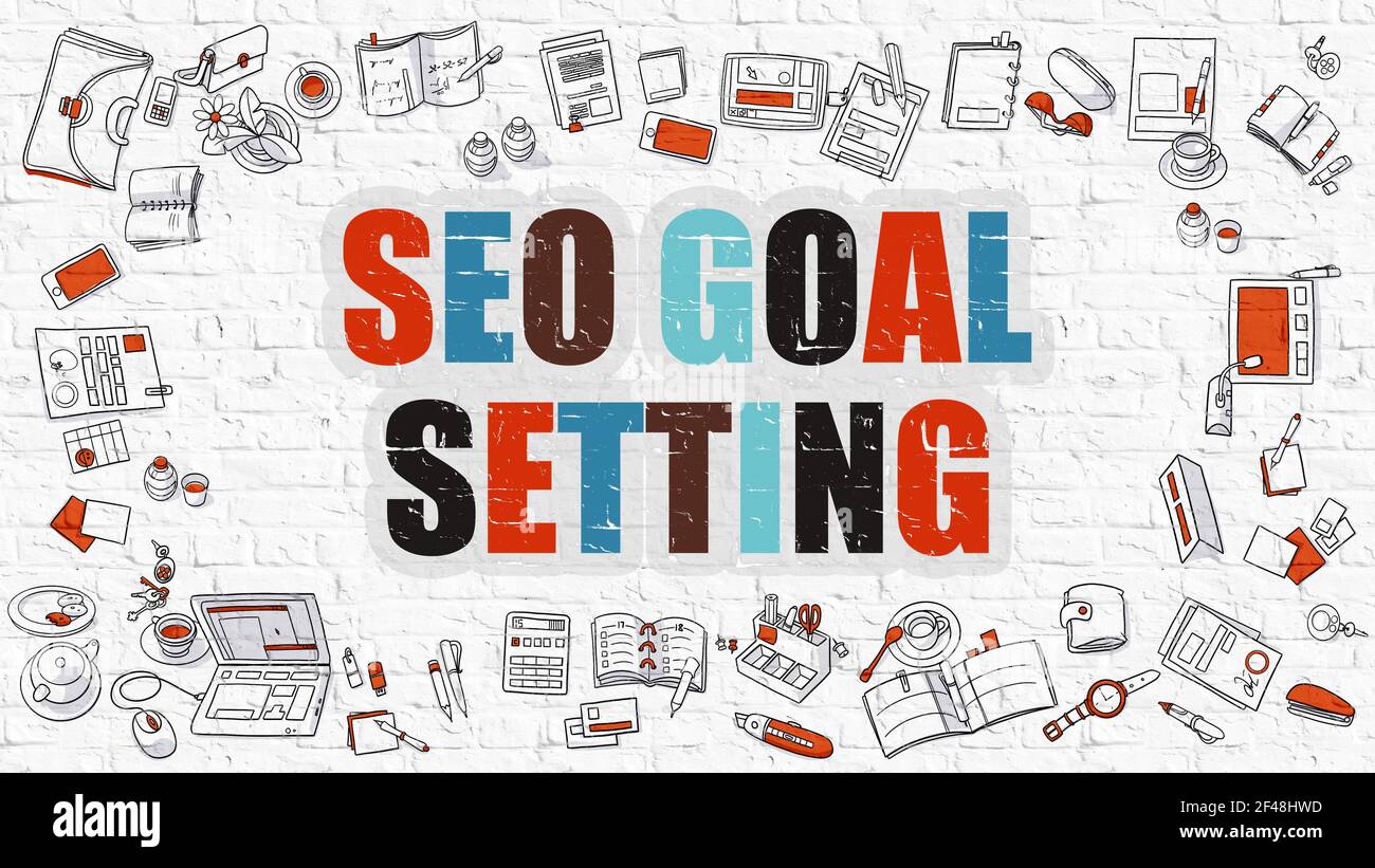 SEO - Search Engine Optimization - Goal Setting. Multicolor Inscription ...