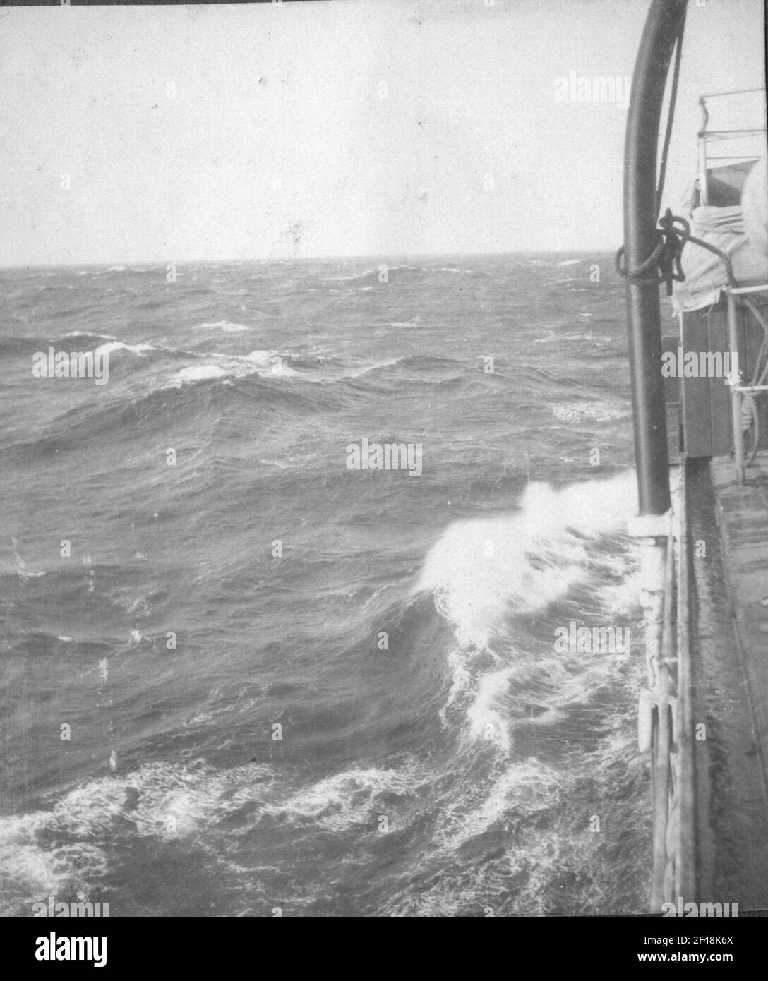 Goct the bow wave of a ship. View from board longitudinal ship Stock ...