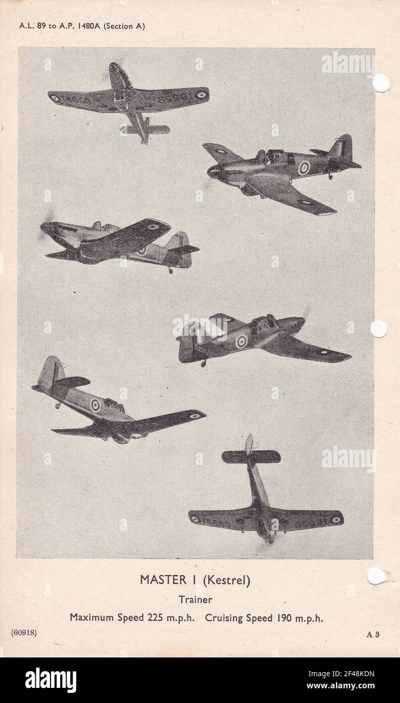 WW2 plane recognition - Master I (Kestrel) Trainer Stock Photo - Alamy