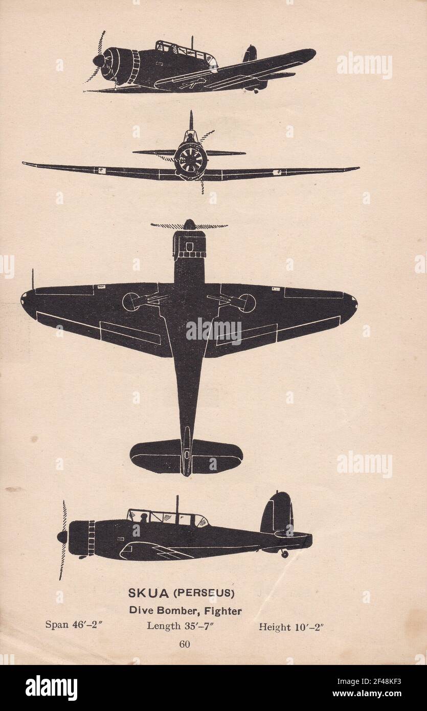 WW2 plane recognition - Skua (Perseus) Dive Bomber, Fighter Stock Photo ...
