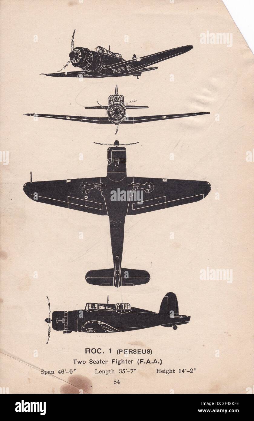 WW2 plane recognition - Roc. 1 (Perseus) Two Seater Fighter (F.A.A ...