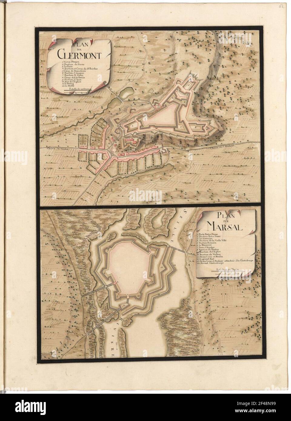 Plan of Marsal Stock Photo - Alamy