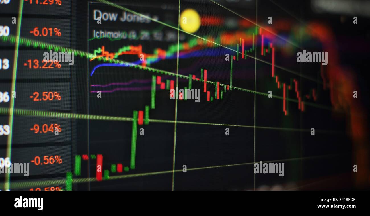 Business graph and stock financial indicator. Stock or business market ...