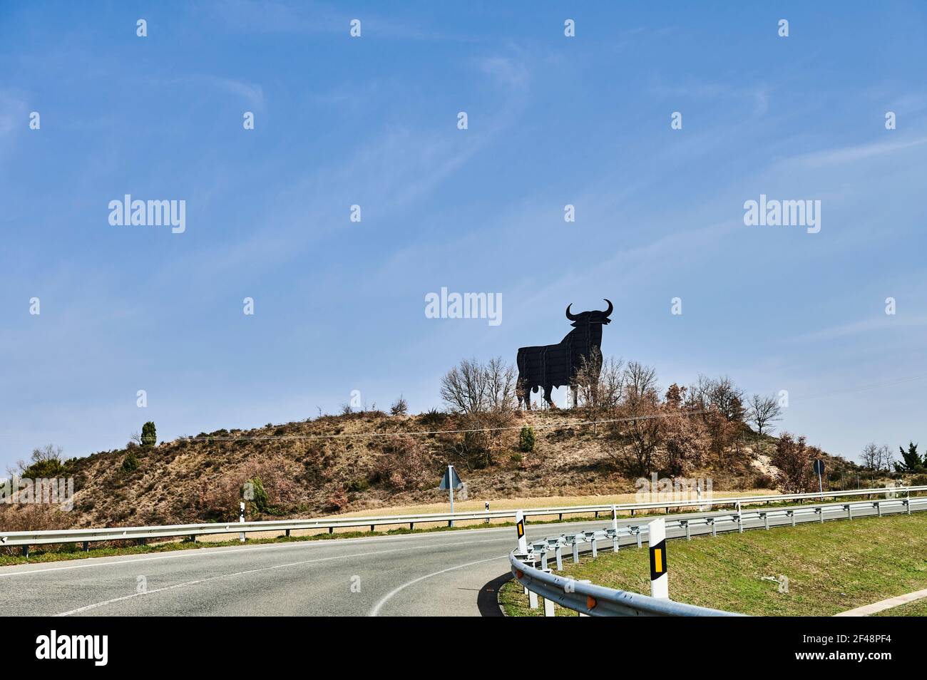 The famous Osborne Bull or Toro de Osborne advertisement billboard ...