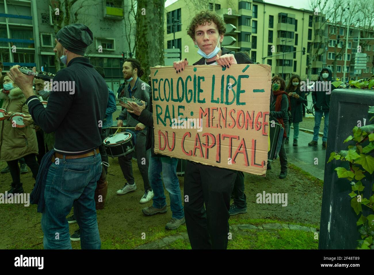 Protester sign capitalism hi-res stock photography and images - Alamy