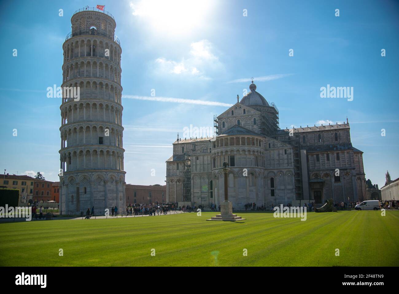 The Leaning Tower of Pisa in Italy. journey to Italy Stock Photo - Alamy