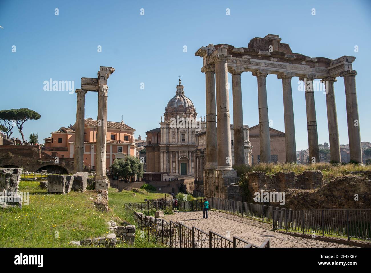 Roman Forum in Rome, Italy, It is one of main tourist attractions of ...