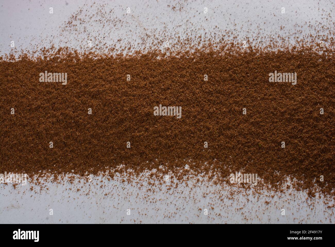 A high angle of soil powder texture on white background Stock Photo - Alamy