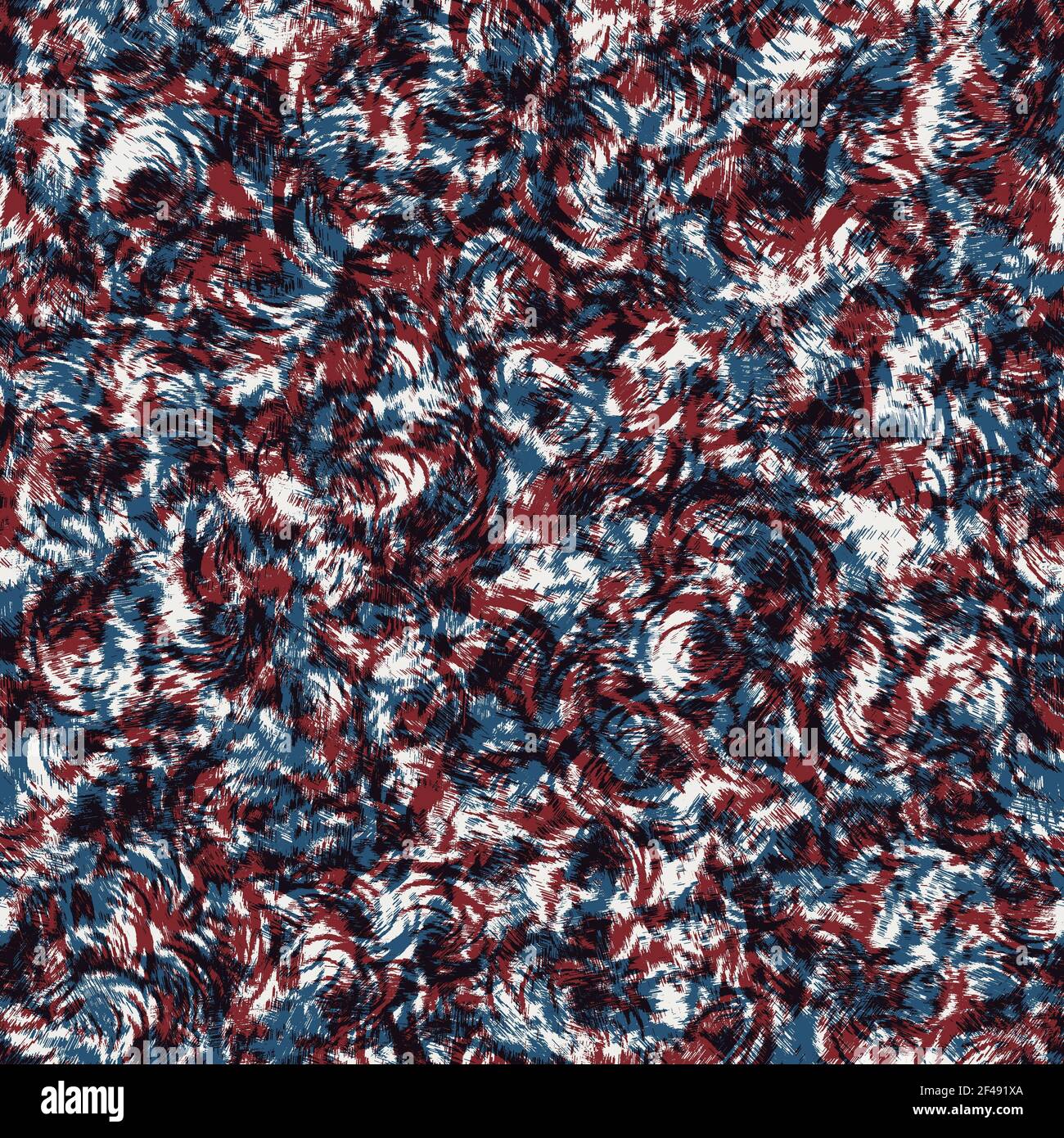 Seamless floral pattern in red blue black white Stock Photo - Alamy