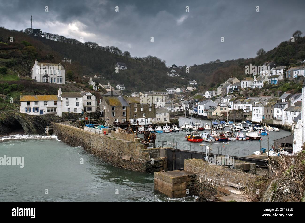 Polperro Harbour, Cornwall Stock Photo - Alamy
