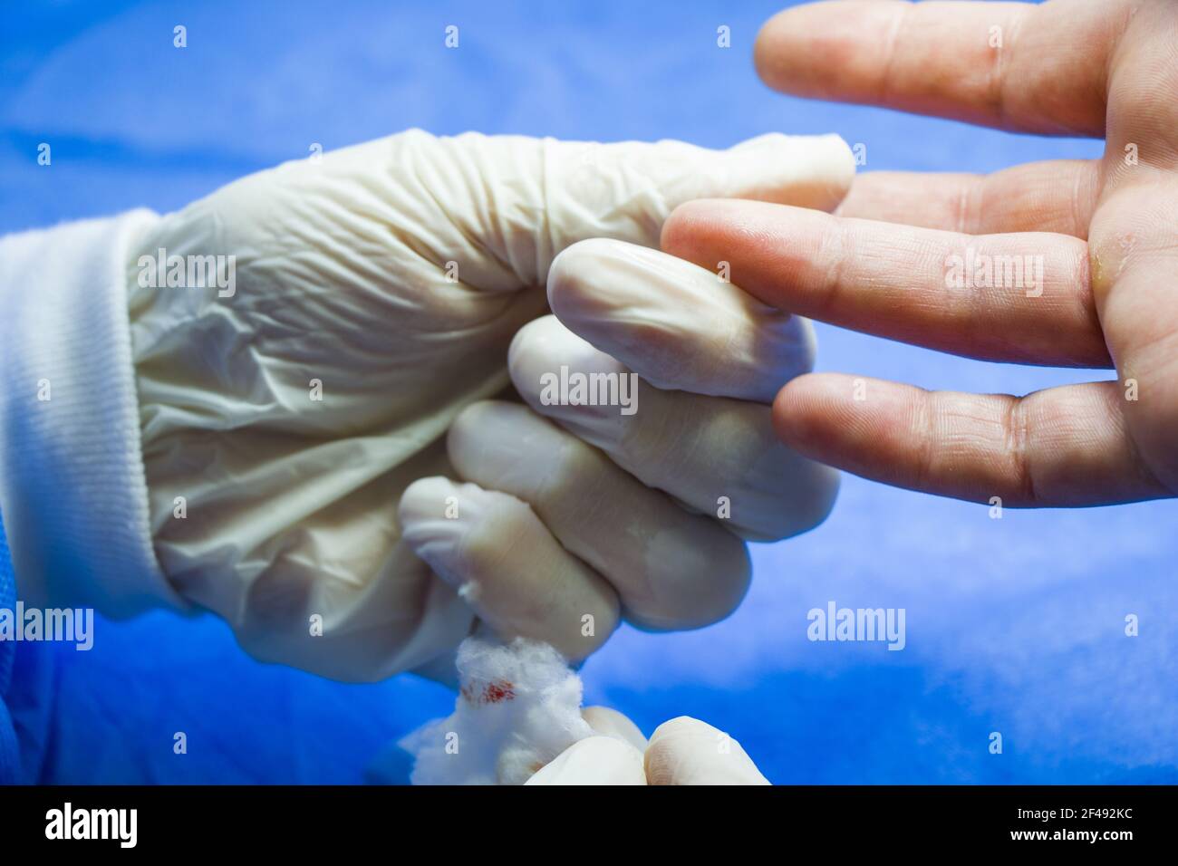 Taking blood sample from finger hi-res stock photography and images - Alamy