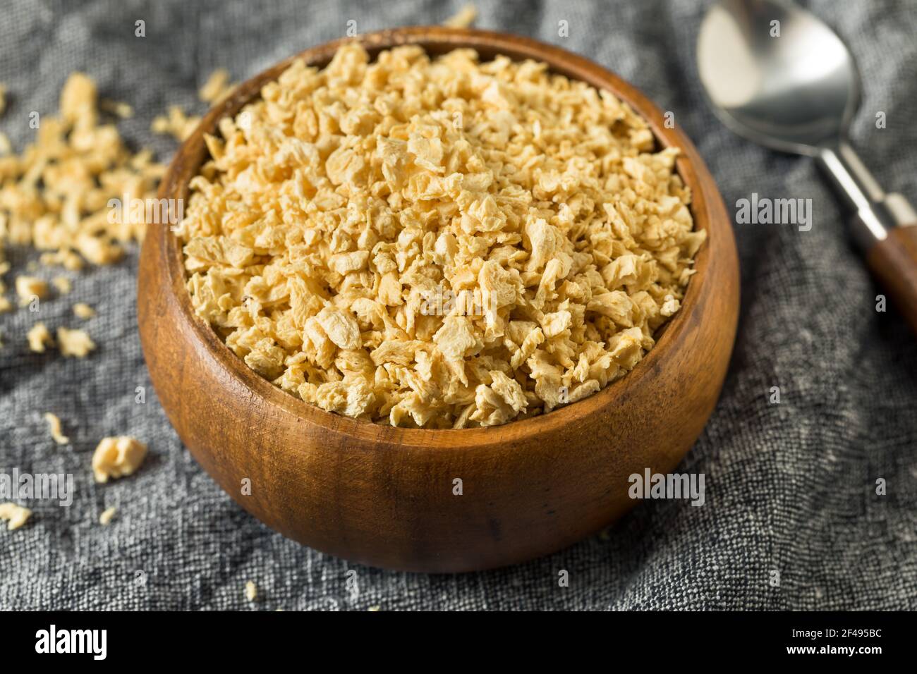 Raw Organic Textured Vegetable Protein TVP in a Bowl Stock Photo - Alamy