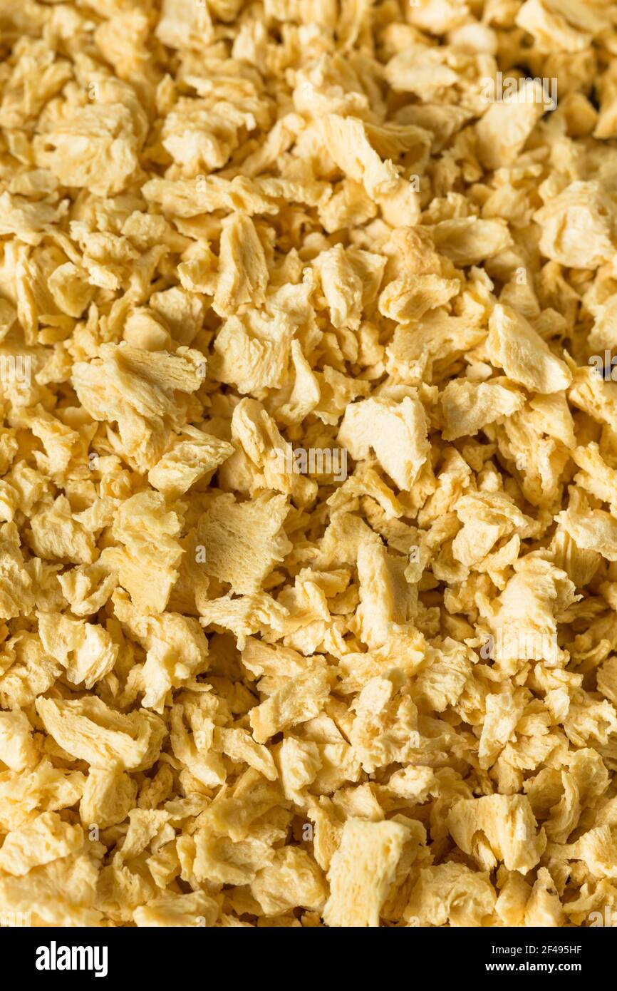 Raw Organic Textured Vegetable Protein TVP in a Bowl Stock Photo - Alamy