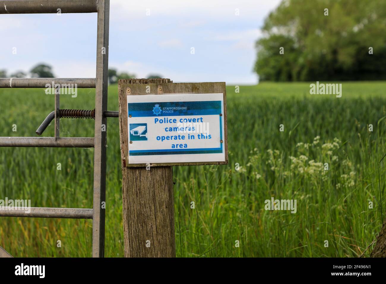 Police covert cameras operate in this area hi-res stock photography and ...