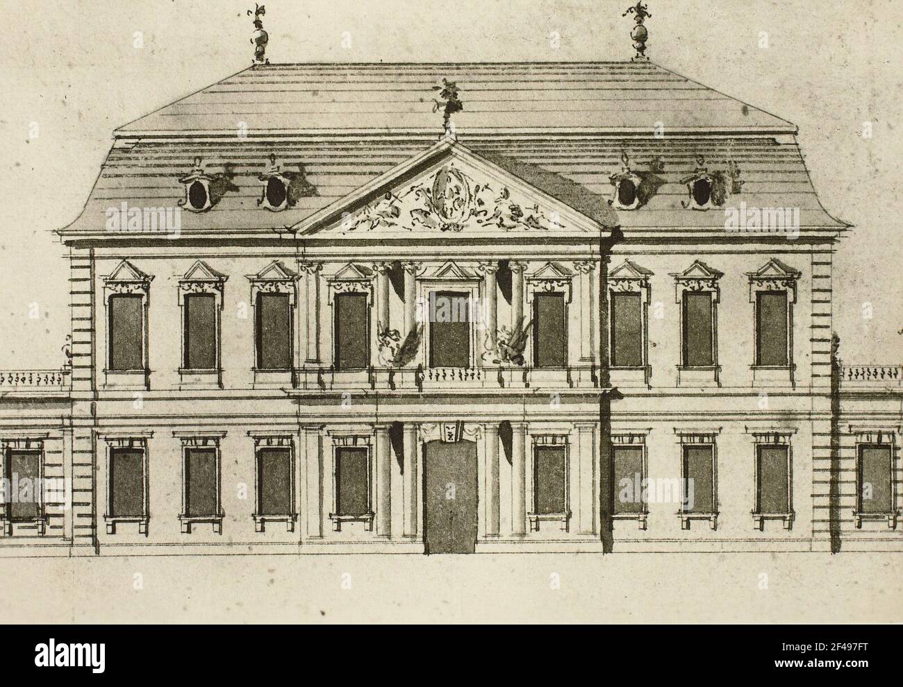 Design for the new construction of the Dresden Castle, 1st preliminary ...
