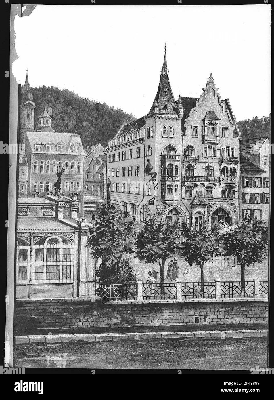 Carlsbad. W. Gärtner's Hotel "Nürnberger Hof Stock Photo - Alamy