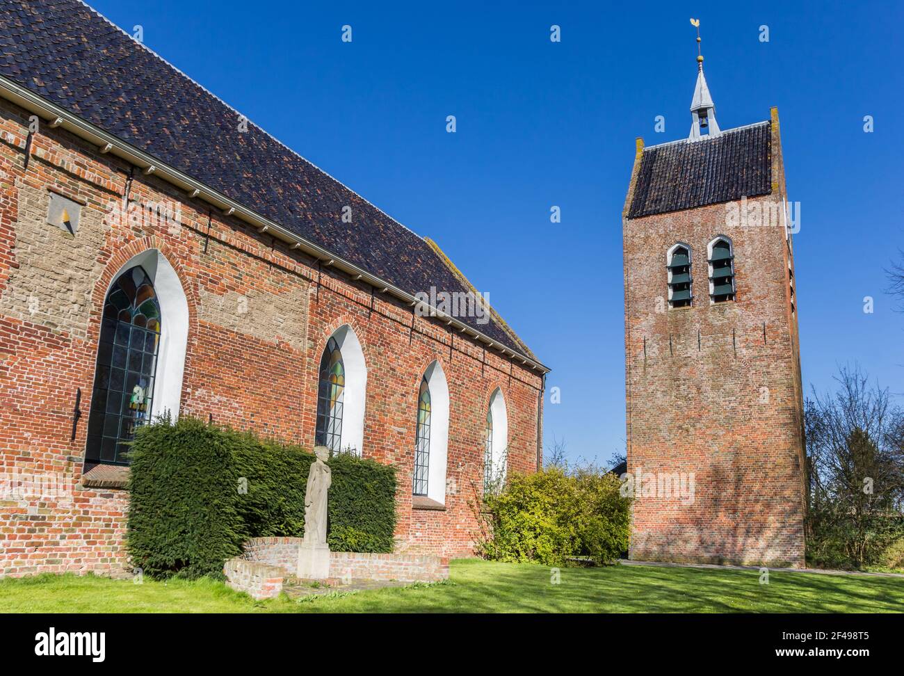 Tower of the historic church in Baflo, Netherlands Stock Photo - Alamy