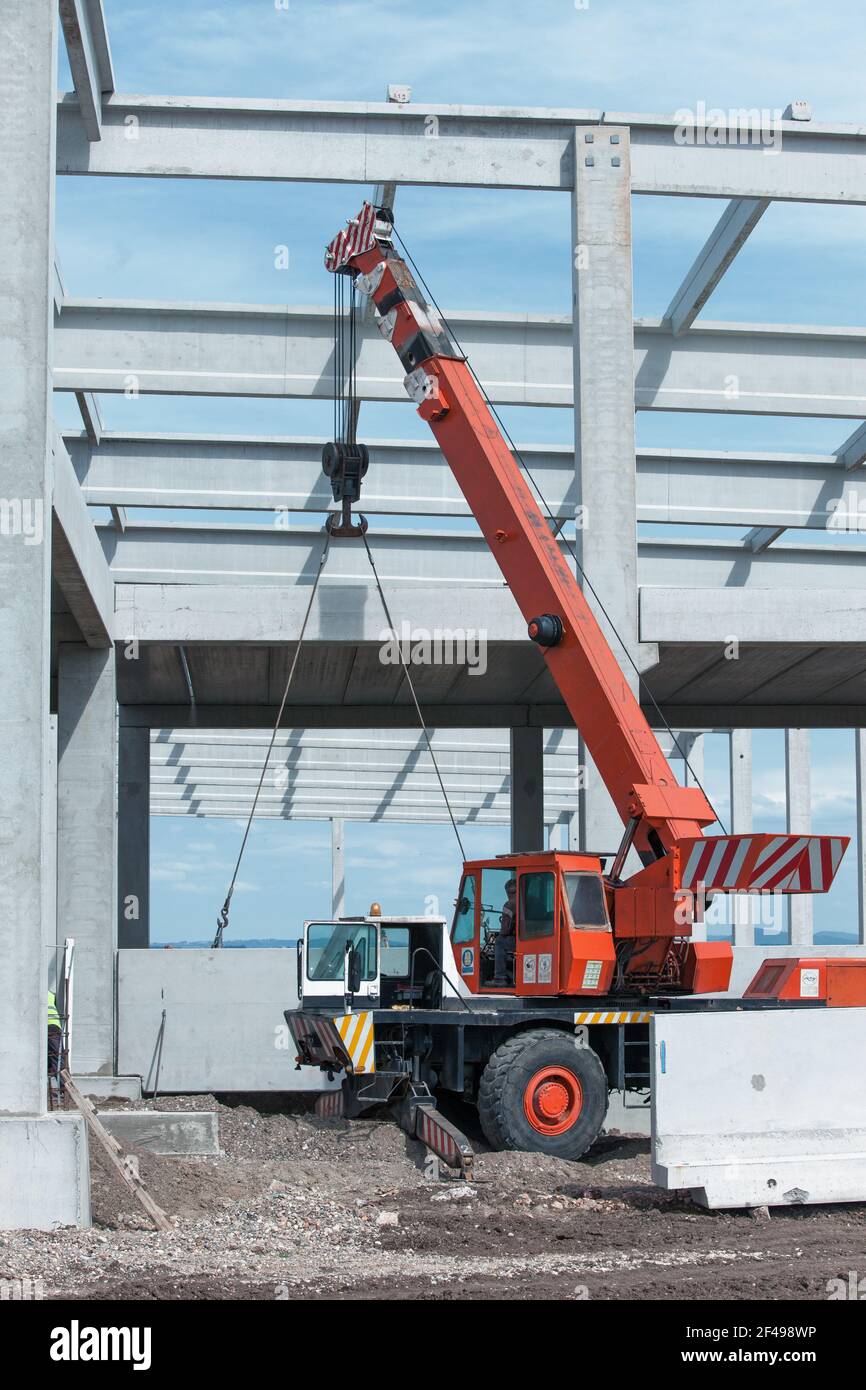 A vertical shot of construction of residential complex Stock Photo - Alamy