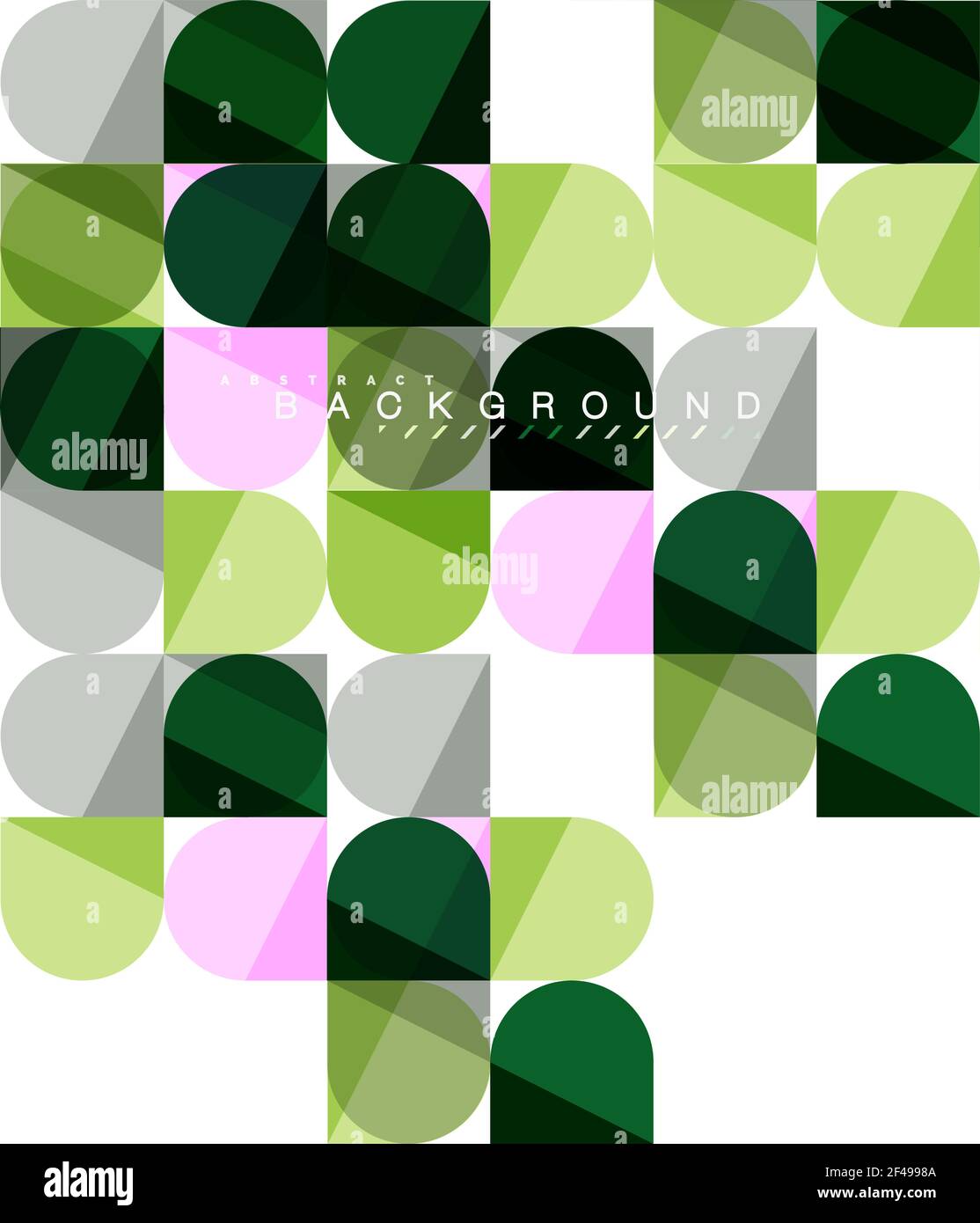 Round square geometric shapes on white, tile mosaic abstract background ...