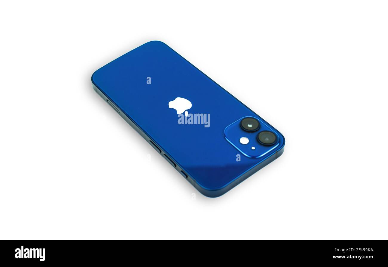 Iphone 12 blue hi-res stock photography and images - Alamy