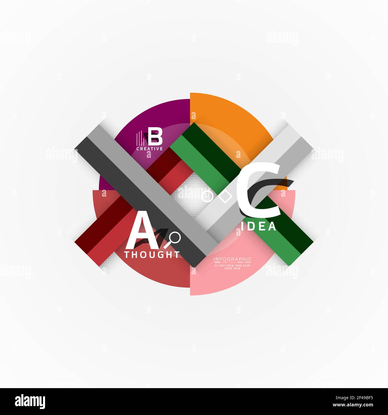 Vector infographic options banner, paper style design. Vector ...