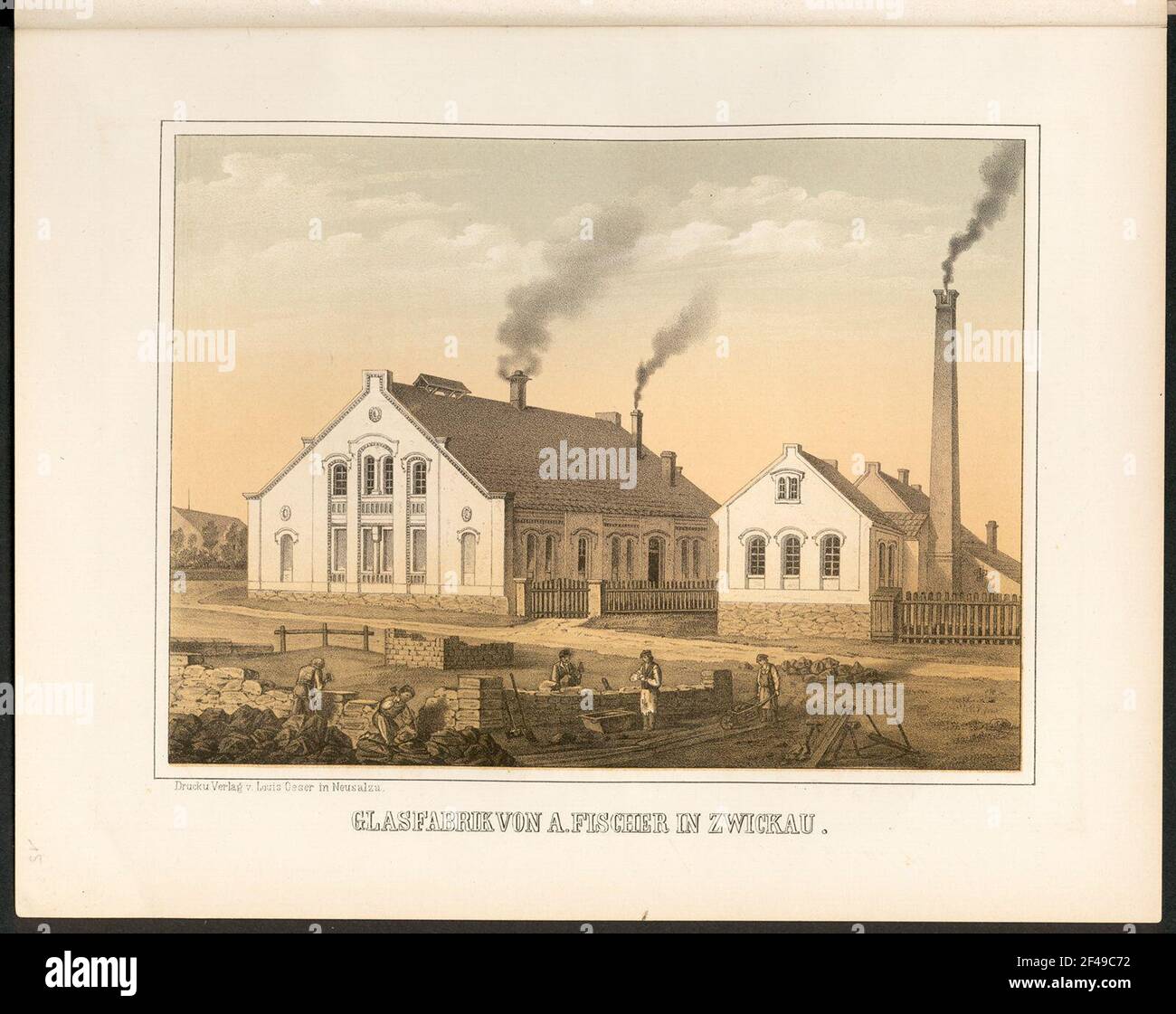 Glass factory of A. Fischer in Zwickau Stock Photo - Alamy