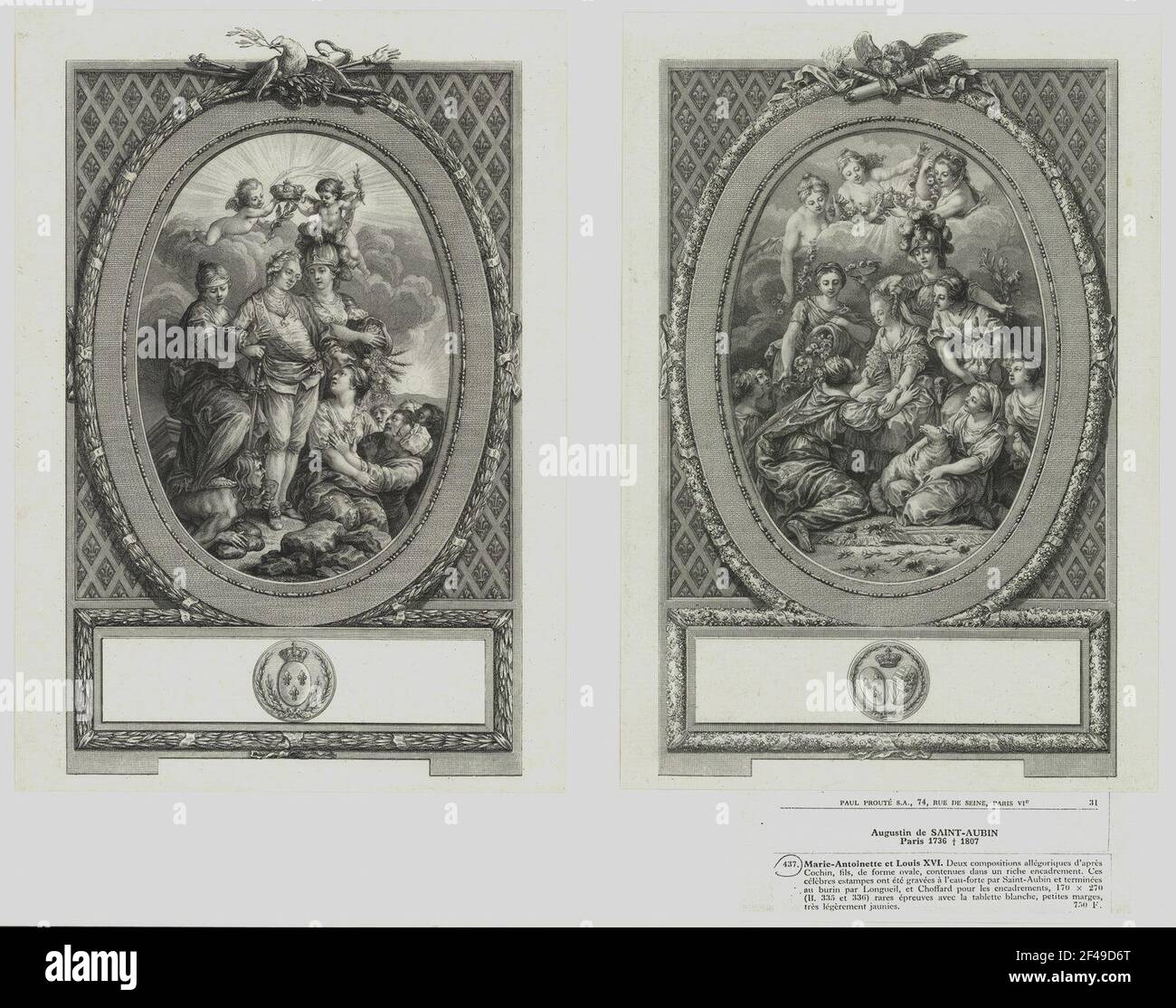 Portraits of Marie Antoinette and Ludwig XVI Stock Photo - Alamy