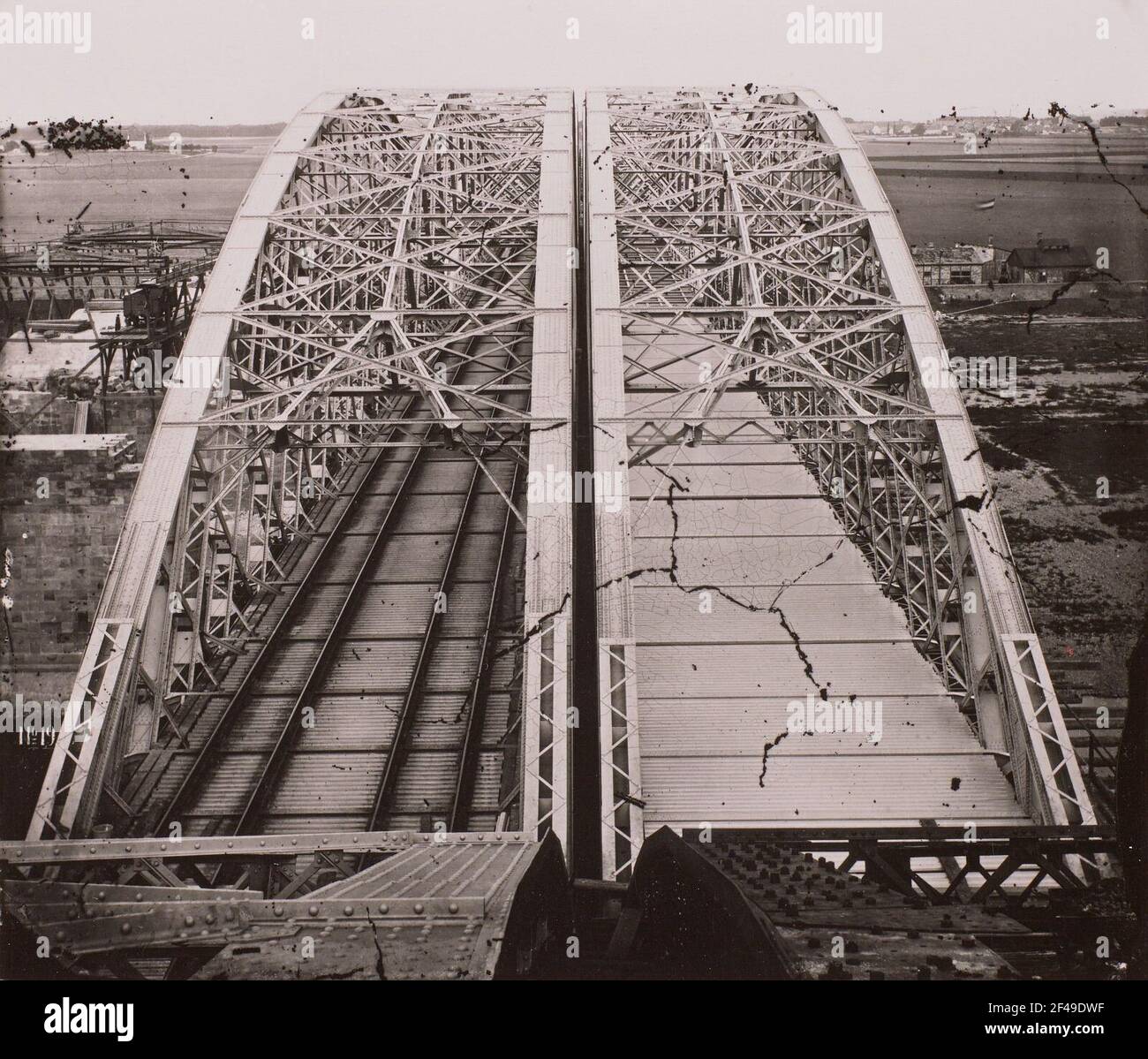Riesa, railroad and. Road Bridge, 1878 Stock Photo - Alamy