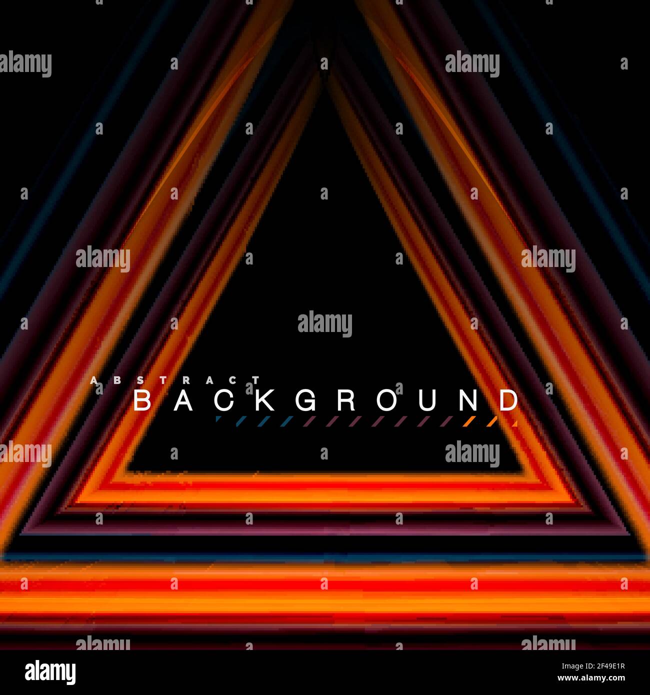 Geometric shapes created with fluid multicolored lines. Geometric ...