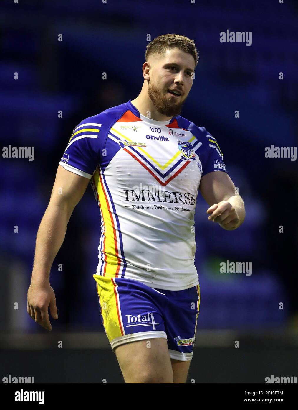 Warrington Wolves' Tom Lineham during the Chris Hill Testimonial match ...