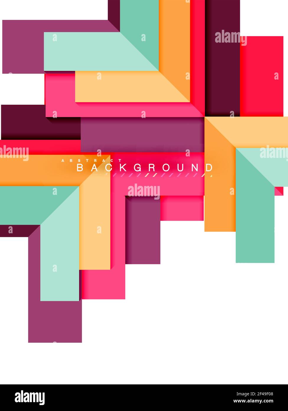 Multicolored Abstract Geometric Shapes Geometry Background For Web Banner Multicolored