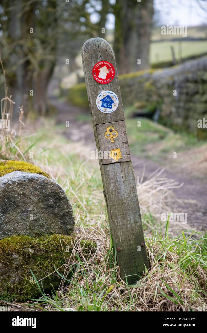 Pennine bridleway signs hi-res stock photography and images - Alamy