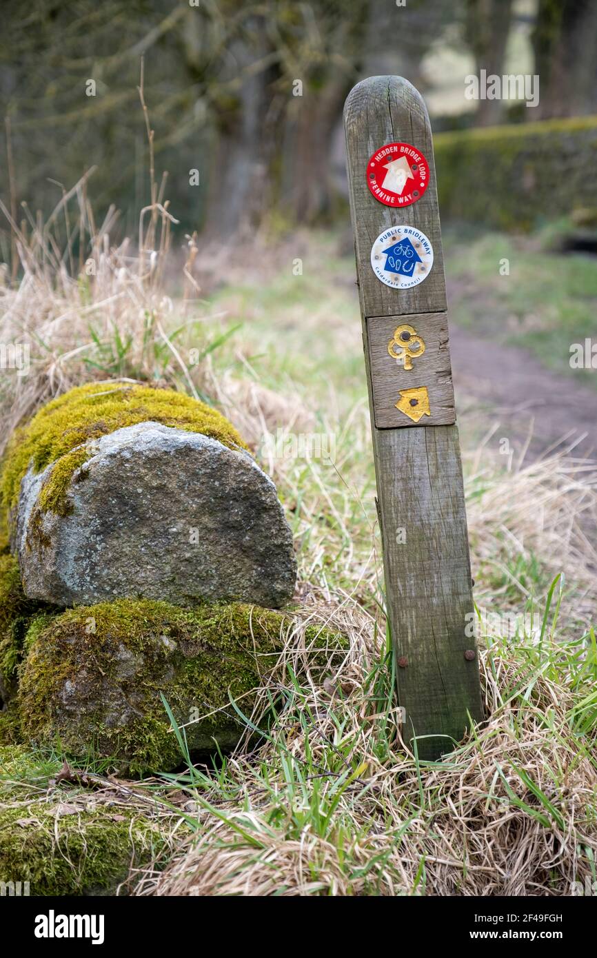Pennine bridleway signs hi-res stock photography and images - Alamy