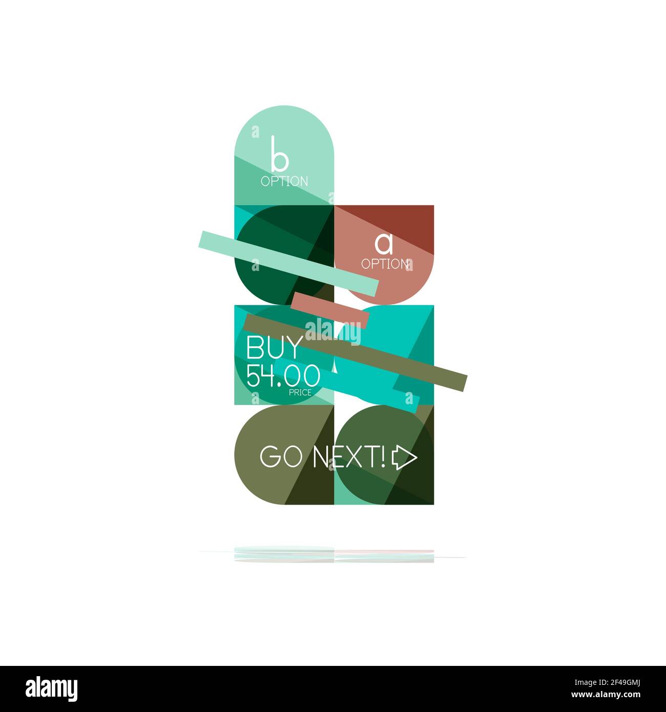 Minimal flat clean abstract option step infographic design element ...