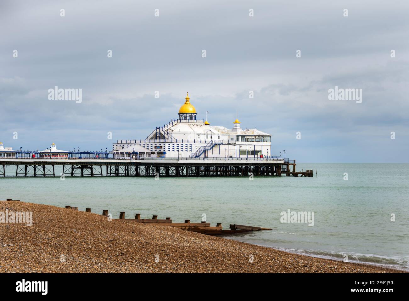 EASTBOURNE, ENGLAND - MARCH 18th, 2021: The golden domes of Eastbourne ...