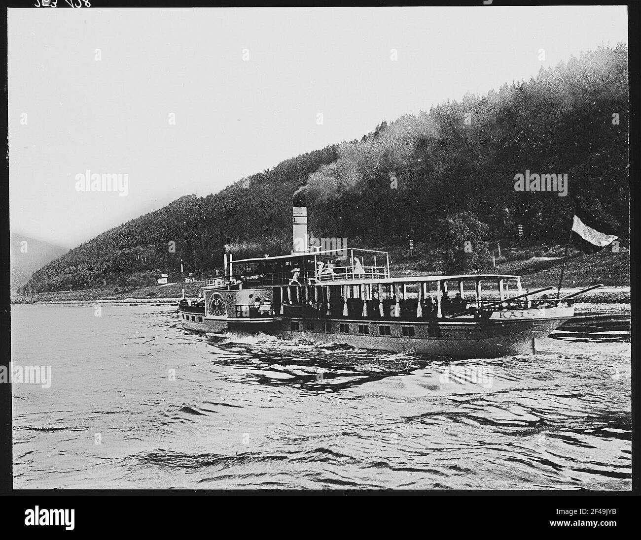 Paddlewheel steamboat Black and White Stock Photos & Images - Alamy