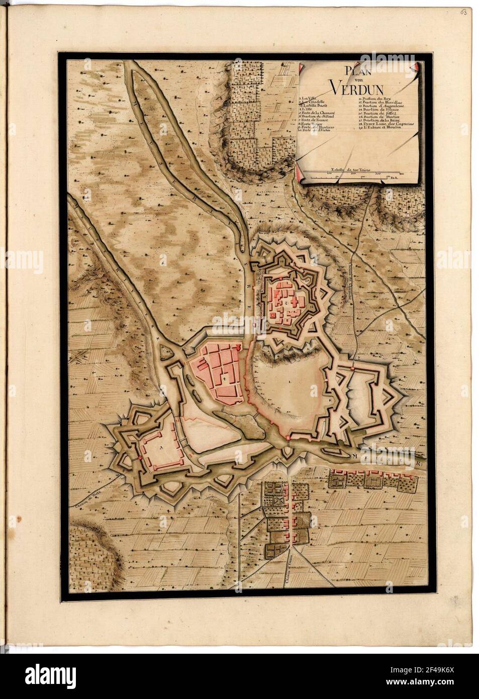 Plan of Verdun Stock Photo - Alamy