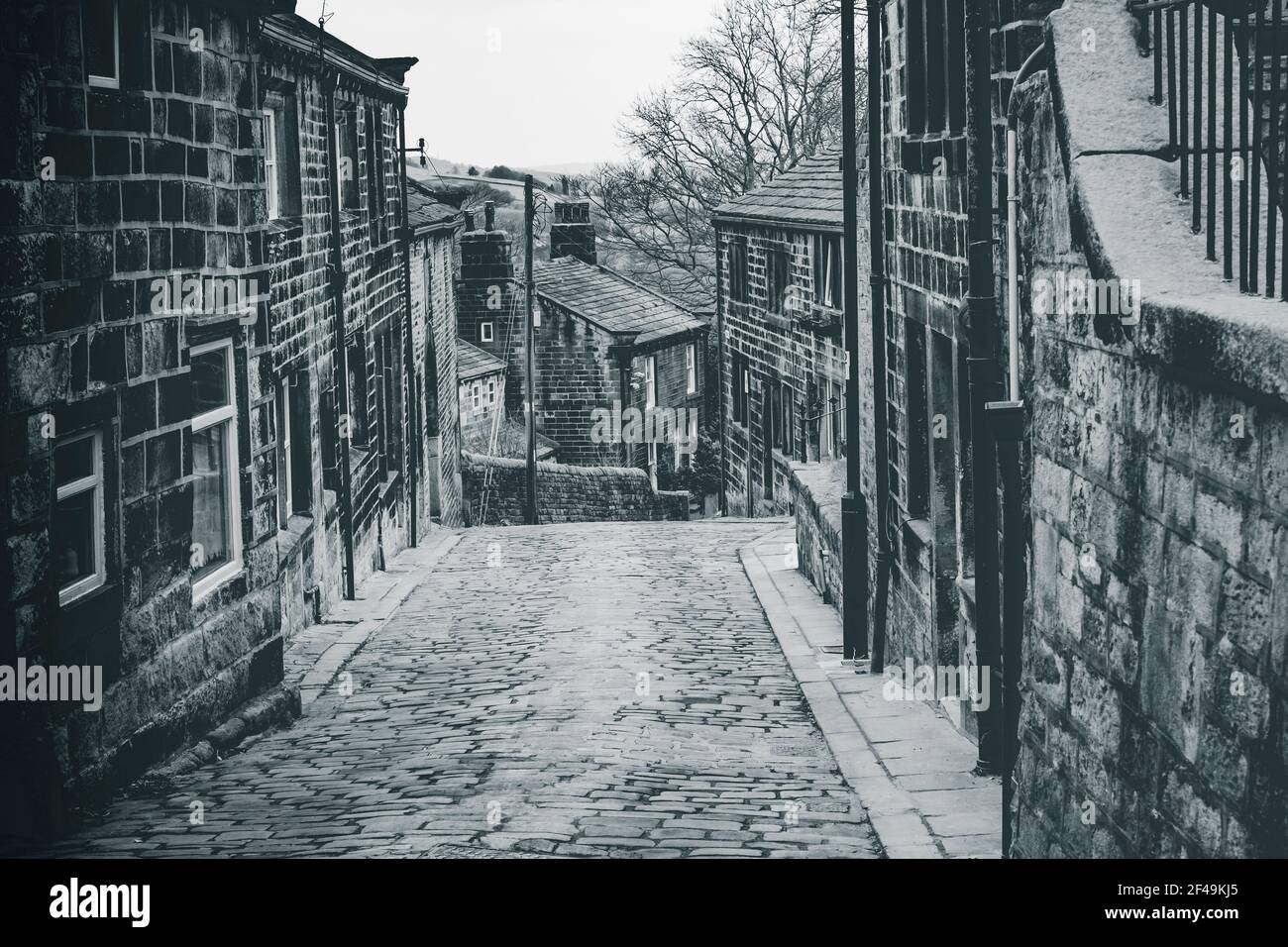 Heptonstall village Calderdale. West Yorkshire, England, UK Stock Photo ...