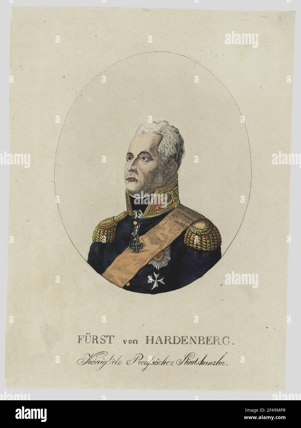 Portrait of Karl August by Hardenberg Stock Photo - Alamy