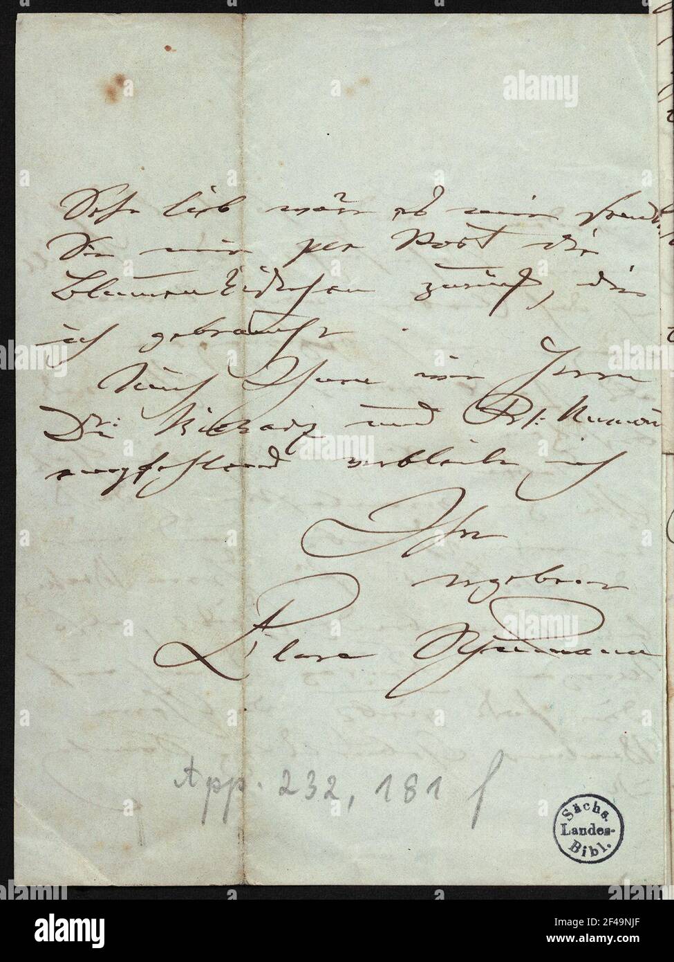 Clara Schumann Letter High Resolution Stock Photography and Images - Alamy