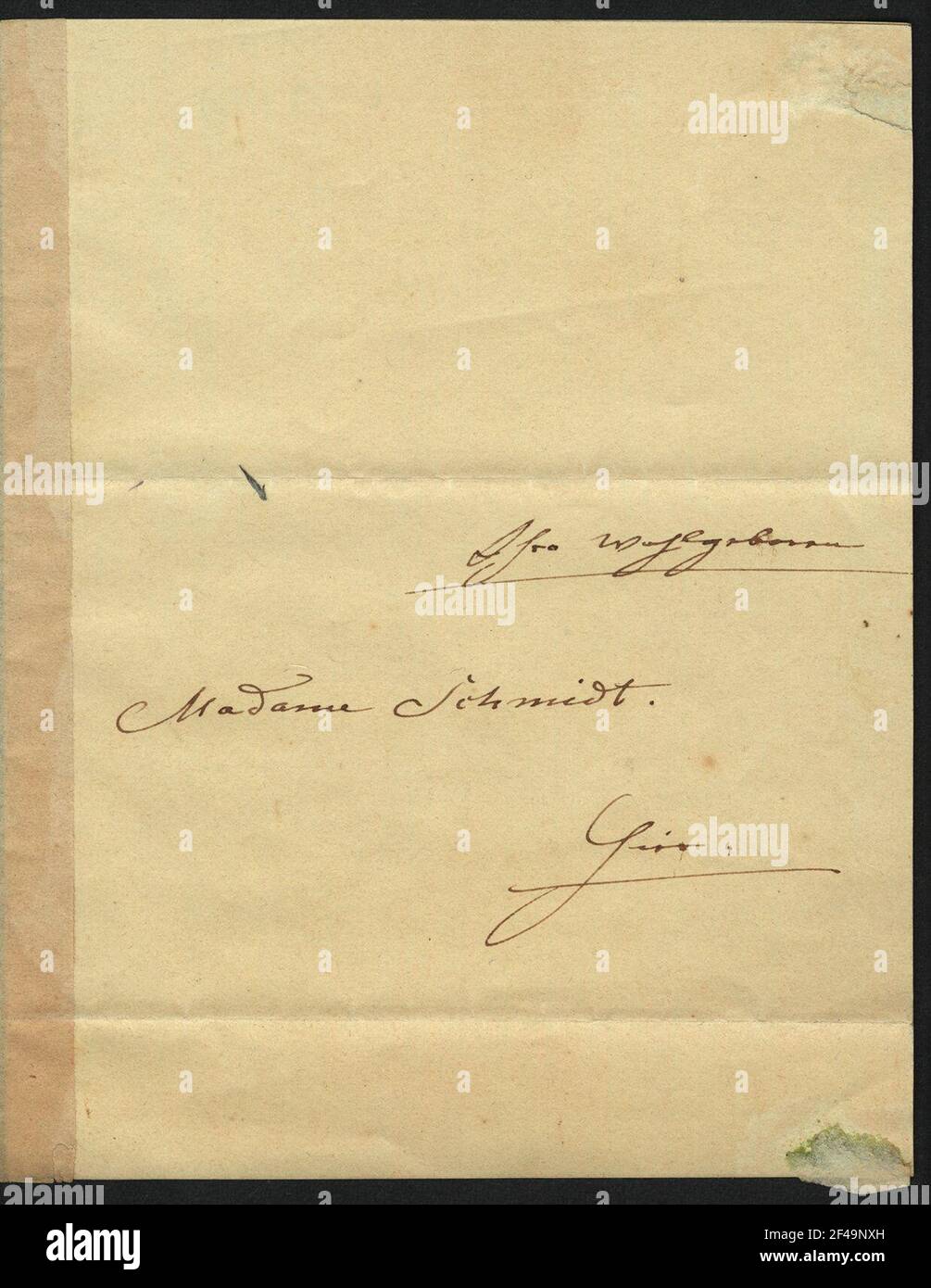 Letter from Clara Schumann to a girlfriend Stock Photo - Alamy