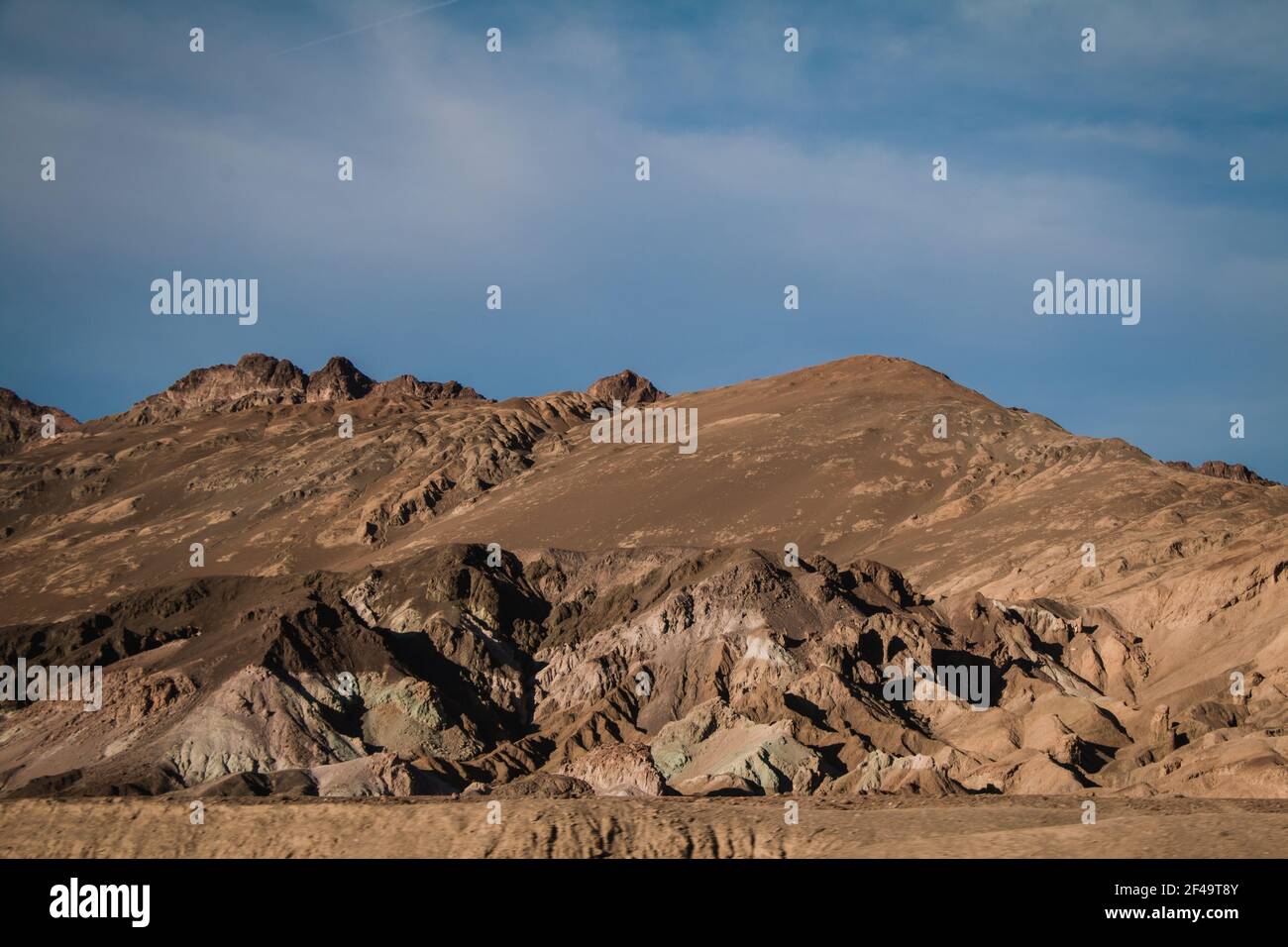 A landscape shot of The Artist's Palette in Death Valley Stock Photo ...