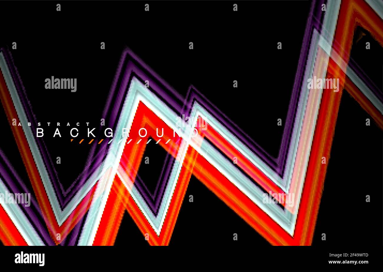 Geometric shapes created with fluid multicolored lines. Geometric ...