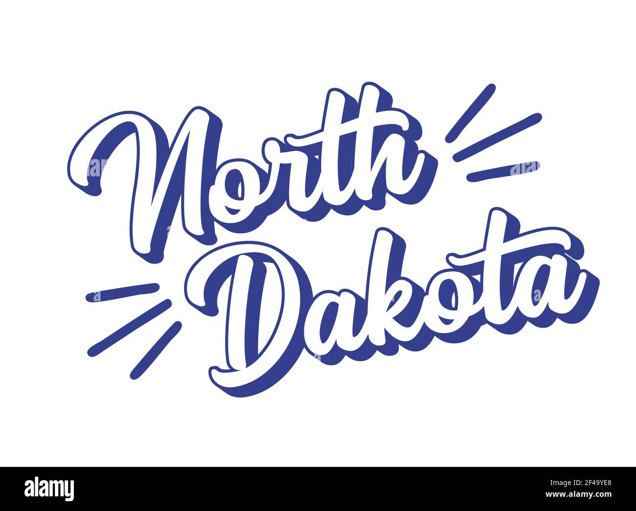 Vintage north dakota map Stock Vector Images - Alamy