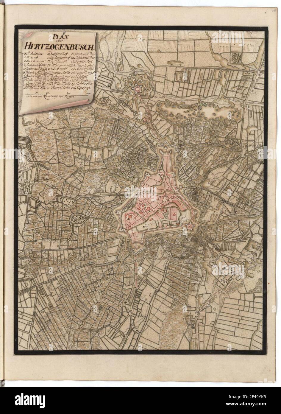 Plan of Hertzogenbusch Stock Photo - Alamy